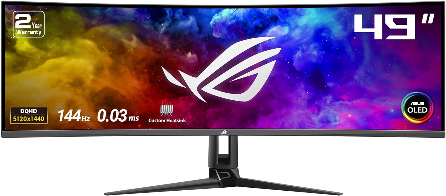 ASUS ROG Swift 49” Curved QD-OLED Gaming Monitor (PG49WCD) - Dual QHD